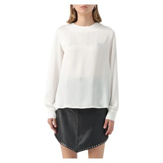 Ga&euml;lle Paris Satinhemd - - Sweatshirts & Hoodies - Damen - Wei&szlig; - XS