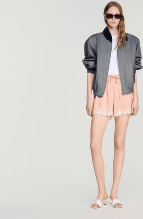 Sandro Shorts mit Strass und Spitze