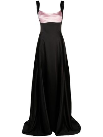 Atu Body Couture Abendkleid mit Satin-Finish - Schwarz