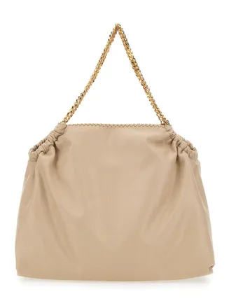 Stella McCartney Womens Shoulder Bag Falabella Beige Ecoleather Polyester