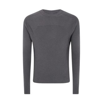 Rick Owens Pullover mit Rundhalsausschnitt und Rippstruktur - - Knitwear - Herren - Grau - M