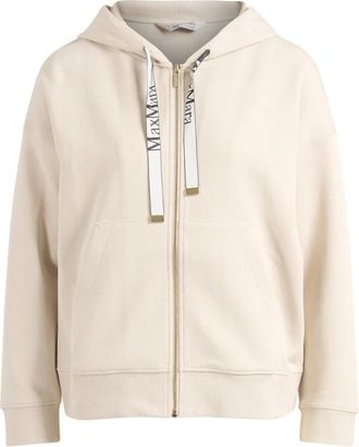 Max Mara Femme, Sweatshirts et sweats &agrave; capuche, Beige, Taille: 38 FR Smmjour SweaT-shirt