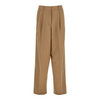 Michael Kors Femme, Pantalons, Beige, Taille: 34 FR Pantalon Beige Sur Mesure en Laine Femme
