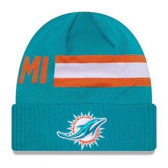 New Era NFL Sideline Tech Knit Bonnet - Miami Dolphins