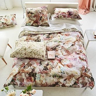 Designers Guild Bettbezug aus Baumwollperkal, Bedruckt, 260 x 240 cm, Rosa, Tagesblumen