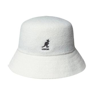 Kangol Femme, Accessoires, Blanc, Taille: S Chapeau Seau Blanc en Coton Unisexe
