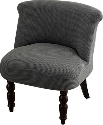 Generic Stretch Stuhlbezug ohne Armlehnen Jacquard Stuhlbezug moderner Stuhlschutz ohne Armlehnen f&uuml;r Wohnzimmer Make up B&uuml;ro Schlafzimmer 1 St&uuml;ck Dunkelgrau