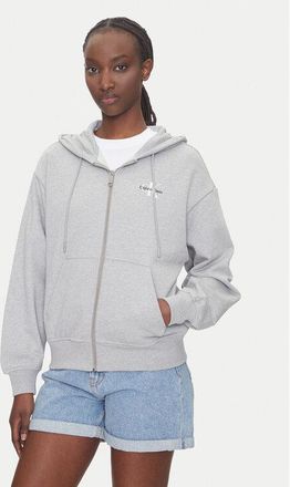 Calvin Klein Jeans Sweatshirt Monologo LV047B270G Grau Regular Fit