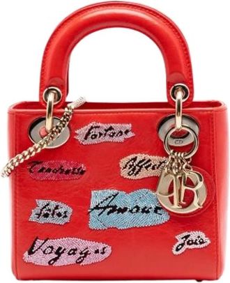 Dior Pre-owned Lady Dior - Femme - Pre-owned - Rouge - Taille: ONE Size