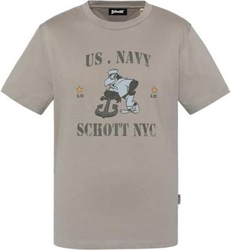 Schott NYC Homme Tsparksley T-Shirt, Gris, M EU