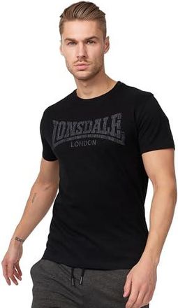 Lonsdale London Logo Kai Homme T-Shirt Manches Courtes Noir XXL 100% Coton Regular/Coupe Standard