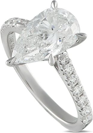 Luxury Bazaar bague en or blanc 14ct pavée de diamants - Argent