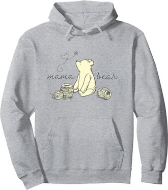 Disney Winnie the Pooh Mama Bear Cute Pooh Big Chest Logo Pullover Hoodie
