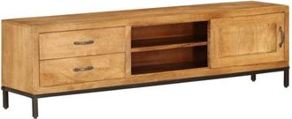 vidaXL Vidaxl - Meuble tv Bois de manguier massif 140 x 30 x 40 cm