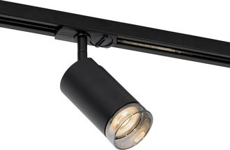 QAZQA Modern Moderner Spot I Spotlight I Deckenspot I Deckenstrahler I Strahler I Lampe I Leuchte mit Rauchring für 1-phasiges Schienensystem Komplettset I 