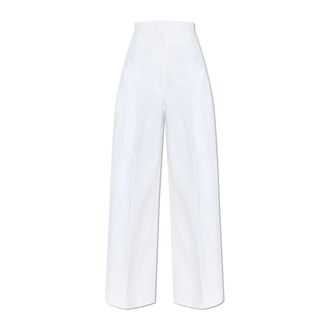 Jacquemus Femme, Pantalons, Blanc, Taille: 38 FR Pantalon large