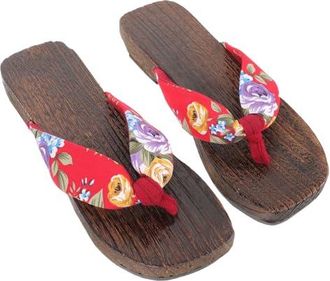 BESPORTBLE Sabots Japonais Bois Pour Femme Sandales Sabots De Style Japonais Pantoufles Pour Maison Et Extérieur