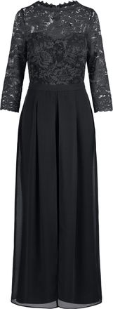 Apart Fashion APART Abendoverall mit Spitzentop und weitem Bein, schwarz, 42