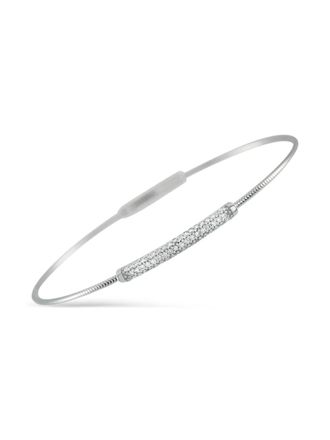 Luxury Bazaar Schlangenkettenarmband mit Diamanten - Silber