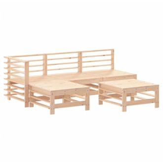 vidaXL 5-tlg. Garten-Lounge-Set Massivholz Kiefer vidaXL