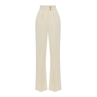 Elisabetta Franchi Weite Hosen - - Trousers - Damen - Beige - M