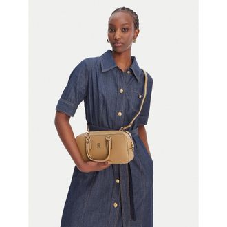 Tommy Hilfiger Handtasche Tommy Hilfiger Th Daily Crossover AW0AW18378 Braun