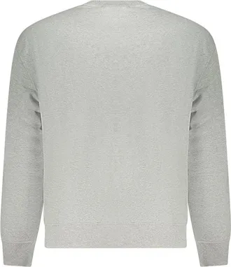 Calvin Klein Logo-Embroidered Cotton Sweatshirt - Grey