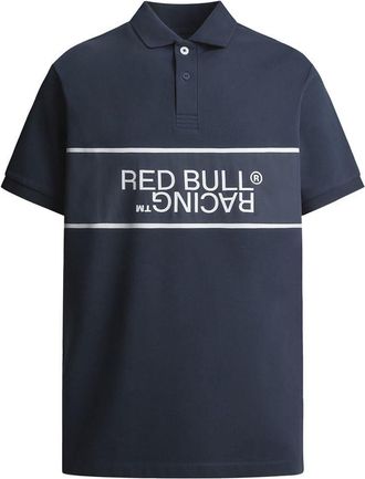 Pepe Jeans London Red Bull Racing X Pepe Jeans Herren RBR Panel Print Logo Polo Polo, Blue (Dulwich Blue)