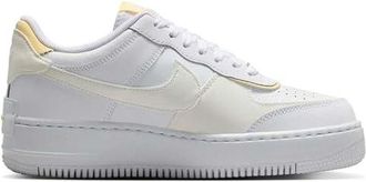 Nike Nike Chaussures Wmns Air Force 1 Shadow Code CI0919-122 Blanc Femme, Blanc et jaune., 38 EU