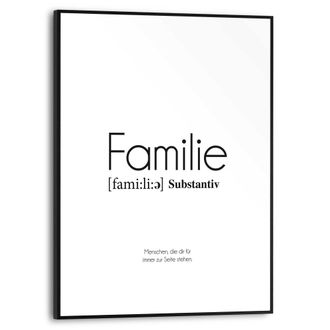 Reinders Gerahmtes Bild, Familie, Schlafzimmer, Bilder, Wanddeko, Room Decor, MDF, Schwarz-Wei&szlig;, 40 x 30
