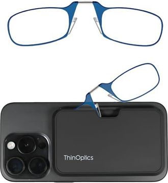 ThinOptics Lunettes De Lecture 2.5 &Agrave; Monture Bleue Avec &Eacute;tui Compact Universel - Lunettes De Lecture 2.5 &Agrave; Monture Compacte Et Pliable Avec Technologie Flex-fit 