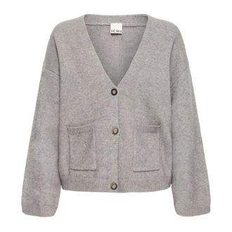 Ichi Strickware - - Knitwear - Damen - Grau - 2XL