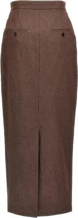 Max Mara Womens Brown Cotton Mini Skirt