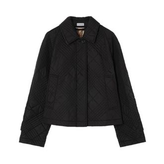 Burberry Cropped Quilted Nylon Jacket - - Jackets - Damen - Schwarzk - 2XS