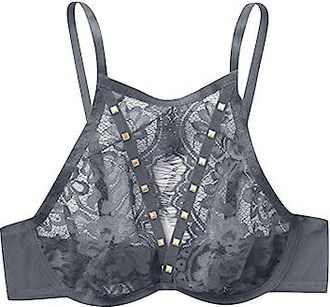 Generic sous Vetement Femme Lingerie Couleur Femmes Sexy Dentelle Solide Creux(Grey, M)