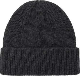 Roberto Collina Homme, Accessoires, Gris, Taille: ONE Size Ribbed Knit Beanie