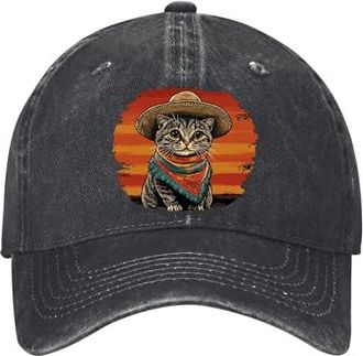 Generic Chapeau De Sport Cowboy Cat Casquette De Baseball D&eacute;contract&eacute;e Chapeau De Soleil Classique Casquette Trucker pour Voyages Entra&icirc;nements P&ecirc;che