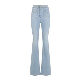 Elisabetta Franchi Femme, Jeans, Bleu, Taille: W28 Jean Bootcut avec Petites Poches