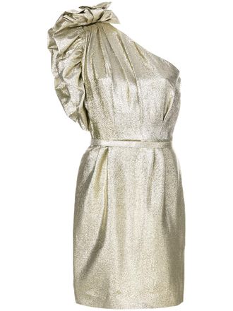 Stella McCartney one-shoulder lurex dress - M&eacute;tallis&eacute;