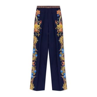 Etro Seidenplissee-Hose - - Trousers - Damen - Blau - M