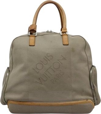 Louis Vuitton unisex, Pre-owned, Beige, Taille: ONE Size Sac de voyage vintage Pre-owned avec garniture en cuir
