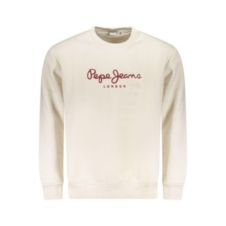 Pepe Jeans London Bianco Baumwoll Sweatshirt f&uuml;r Herren