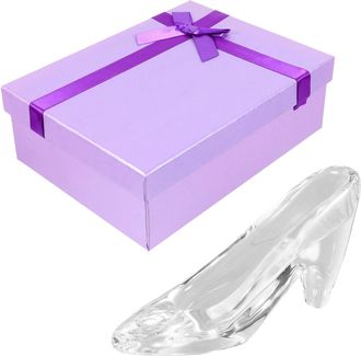 BESPORTBLE Cinderella Glas Hohe Ferse Slipper Mini Kristall Schuhe Figurine Ornamente für Hochzeit Tafelaufsatz Dekorationen