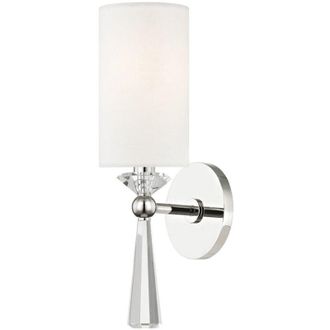 Hudson Valley Lighting Birch Light Wandleuchte Nickel poliert, Leinen