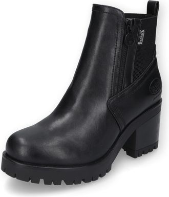 Dockers by Gerli Damen Combat Boots, Frauen Stiefeletten,Kurzstiefel,uebergangsschuhe,uebergangsstiefel,Stiefel,schwarz/dunkelgrau,37 EU