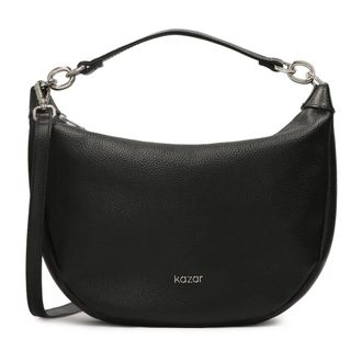 Kazar Schwarze runde Lederhandtasche - - Bags - Damen - Schwarzk - ONE SIZE