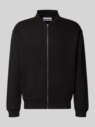 Review Regular Fit Bomberjacke aus Baumwoll-Mix mit Stehkragen
