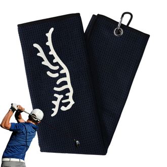 Generico Golf-Handtuch, Golf-Putter-Handtuch, 60 x 40 cm, mit Trolleyclip, Golfball-Handtuch, Tiger Pattern Ball Scrubber für Männer und Frauen, Sportzubehör