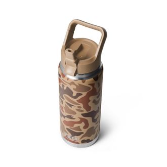 Yeti Rambler 750 ml Flasche, vakuumisoliert, Edelstahl mit Strohhalmkappe, Wetlands Camo