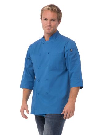 Chef Works Herren Marokko-kochmantel Kochjacke, blau, XXX-Large